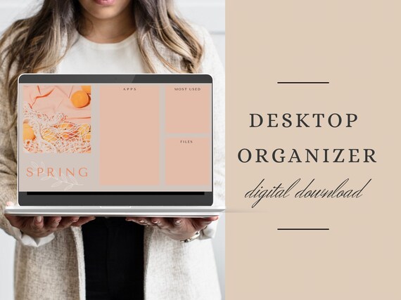 Desktop Organizer Desktop Wallpaper Desktop Wallpaper Spring - Etsy