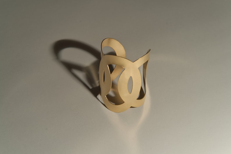 Greek Inspired Geometric Arm Cuff Bronze and 18kt Gold Plated - Etsy
