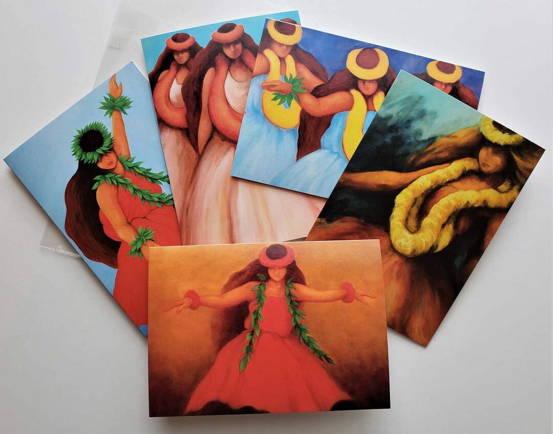 Hawaiian Hula Notecard Set - Etsy