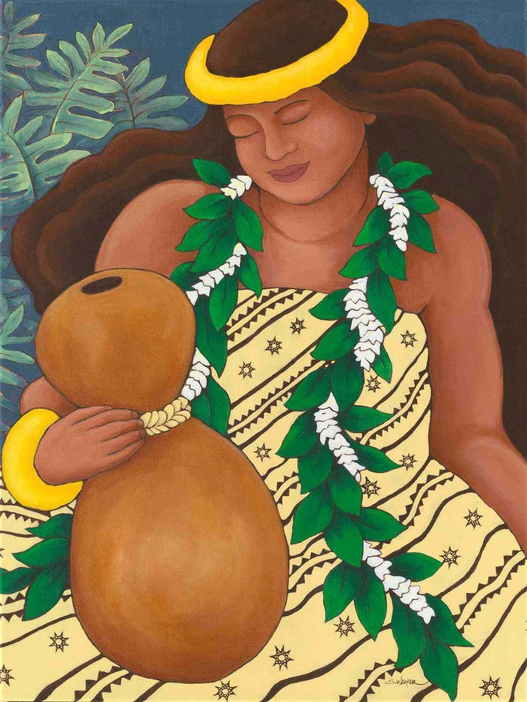 Hawaiian Hula Dancer With Ipu by Shannon Weaver - Etsy