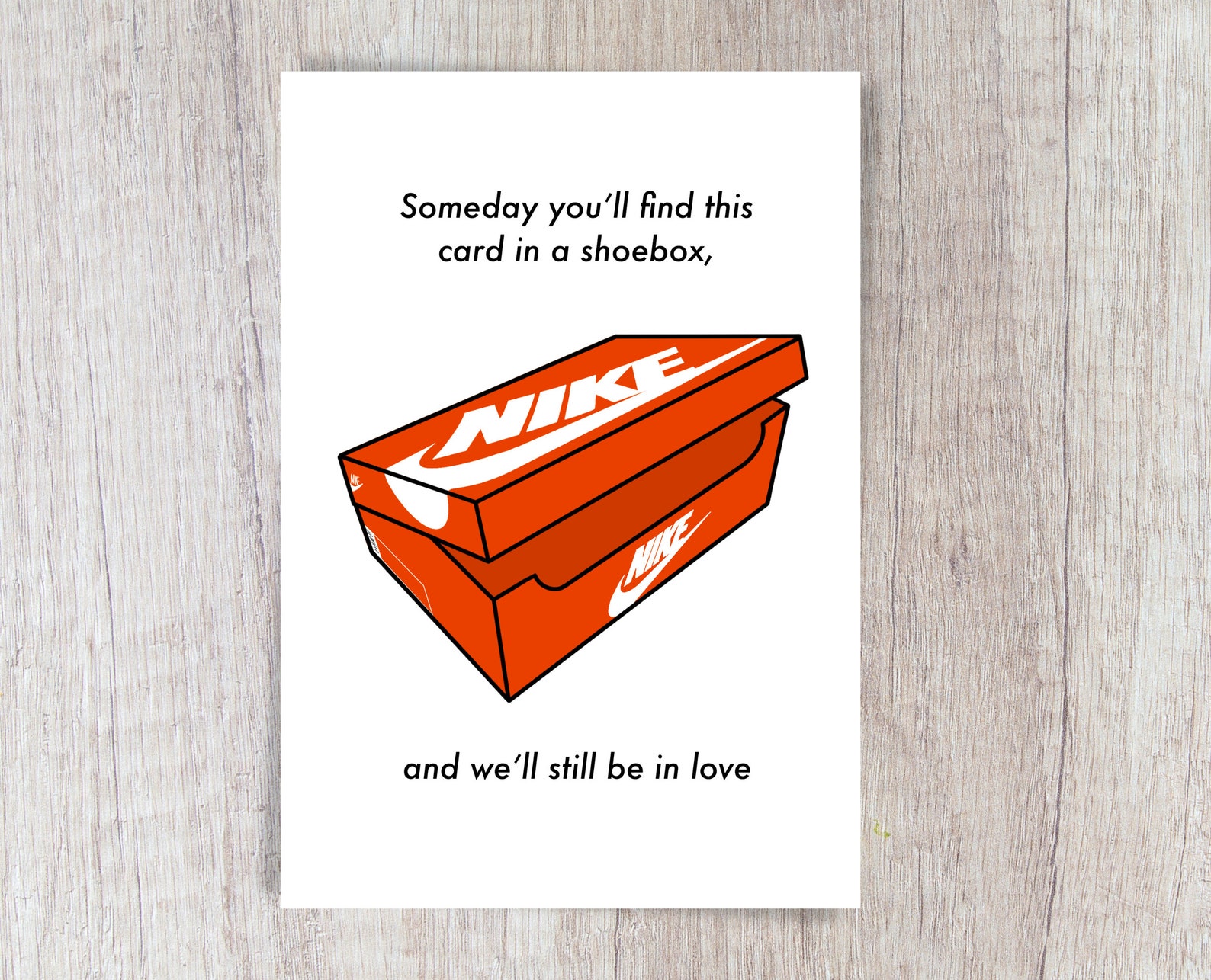 Sneakerhead Shoebox Anniversary Card | Printable, Digital Card ...