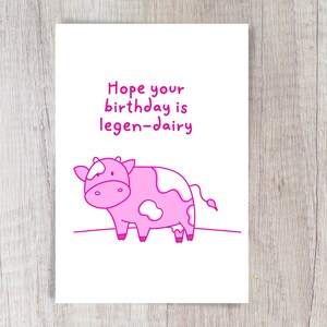 Legendairy Cow Birthday Card | Printable, Digital Card, Greeting Card ...