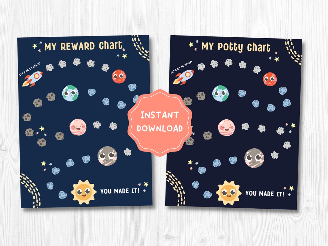 Printable Outer Space Reward Chart Space Kids Behavior Chart - Etsy