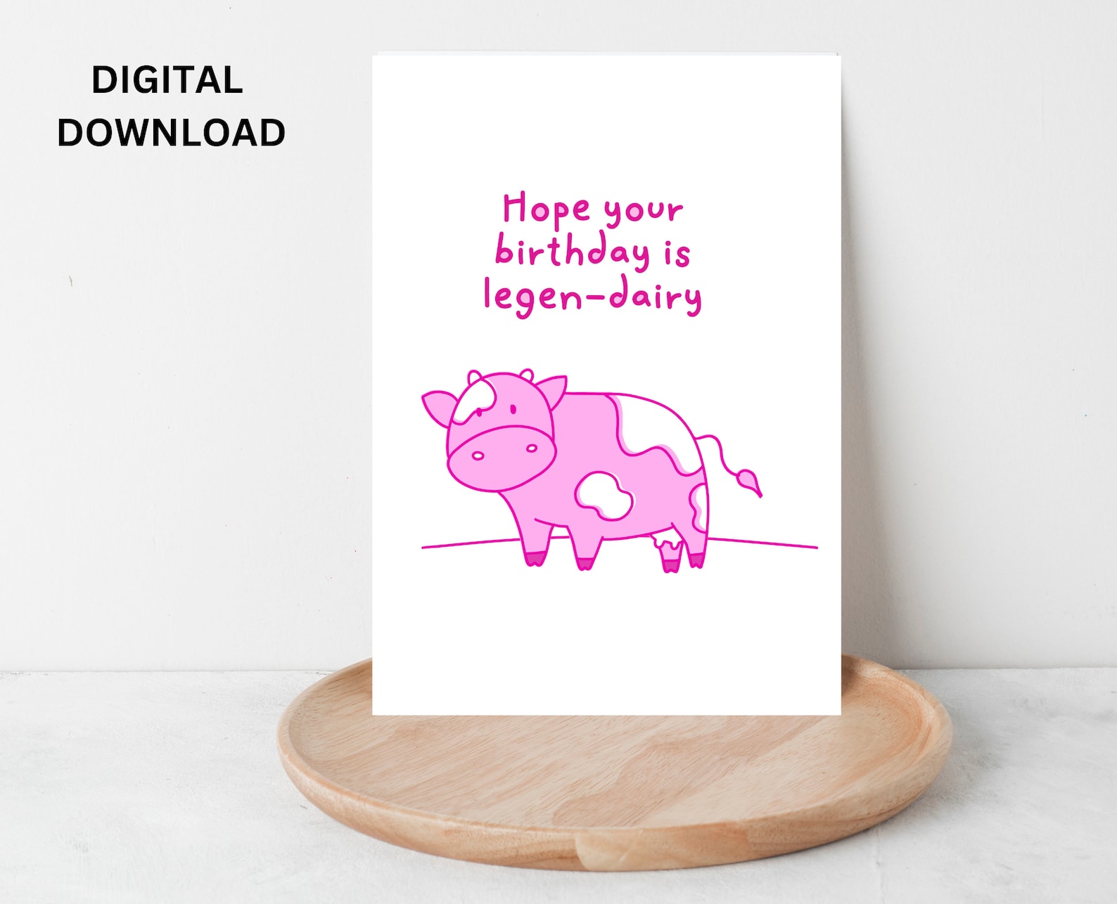 Legendairy Cow Birthday Card | Printable, Digital Card, Greeting Card ...