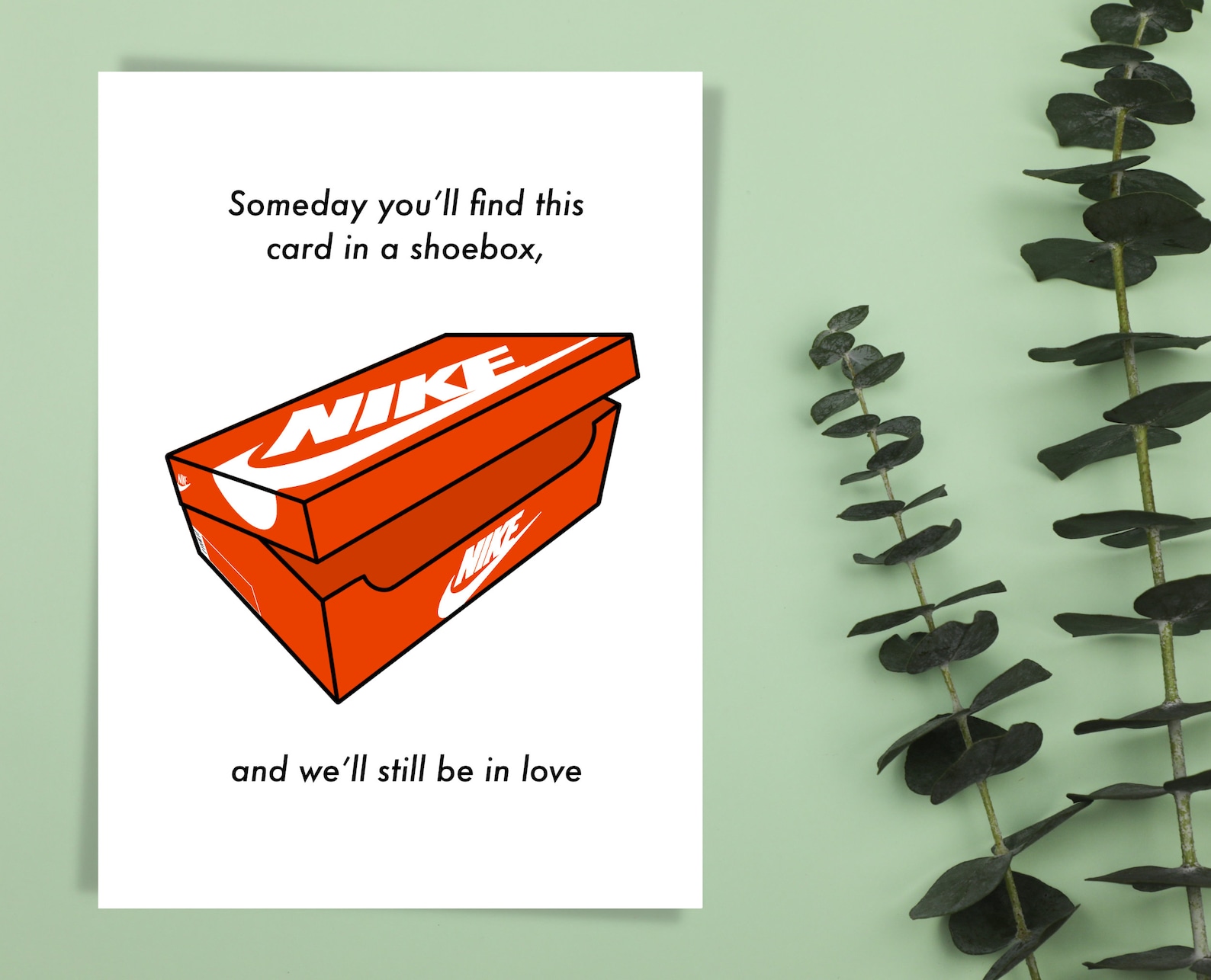 Sneakerhead Shoebox Anniversary Card | Printable, Digital Card ...