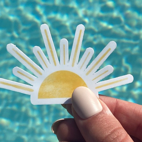 Happy Vintage Boho Sun Sticker Waterbottle Notebook & Laptop - Etsy