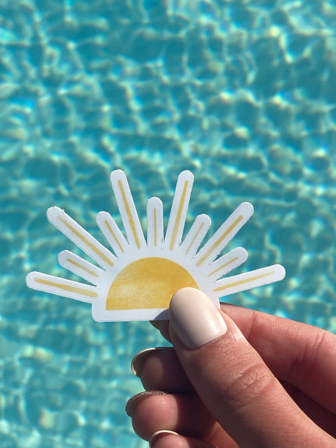 Happy Vintage Boho Sun Sticker | Waterbottle Notebook & Laptop Sticker ...