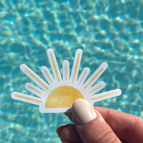 Happy Vintage Boho Sun Sticker Waterbottle Notebook & Laptop - Etsy