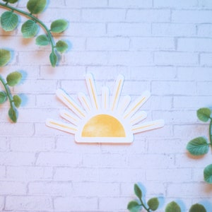 Happy Vintage Boho Sun Sticker | Waterbottle Notebook & Laptop Sticker ...