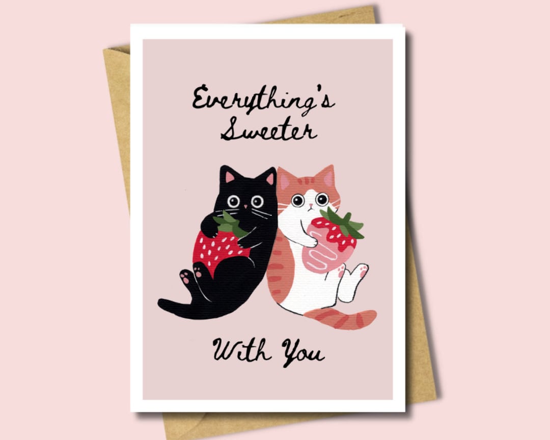 Cat Greeting Card, Any Occasion, Card for Cat Lovers, Gift for Cat ...