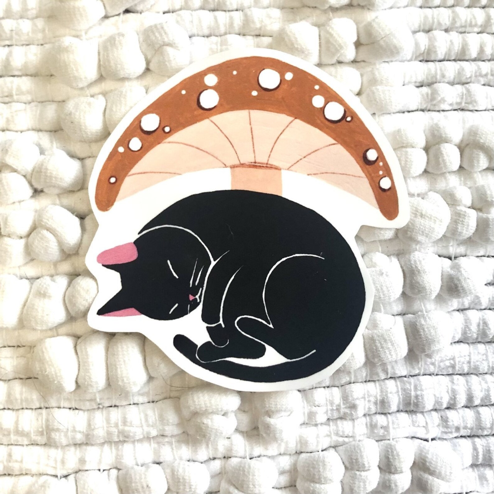 4pc Vinyl Sticker Pack Mushroom Cats Handmade Kota | Etsy