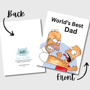 Printable Card, Funny Father's Day Card, the Simpsons, 1990's Retro ...