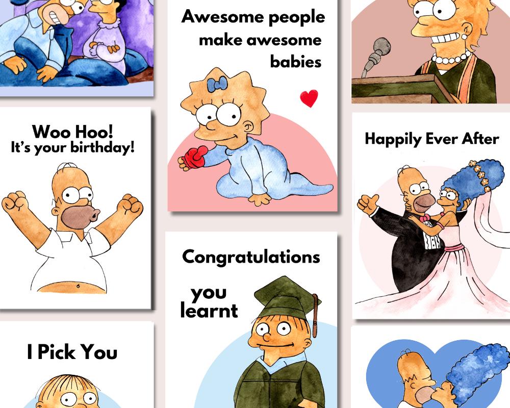 Funny Card for Dad, the Simpsons, Father's Day Card, Gift for Dad ...