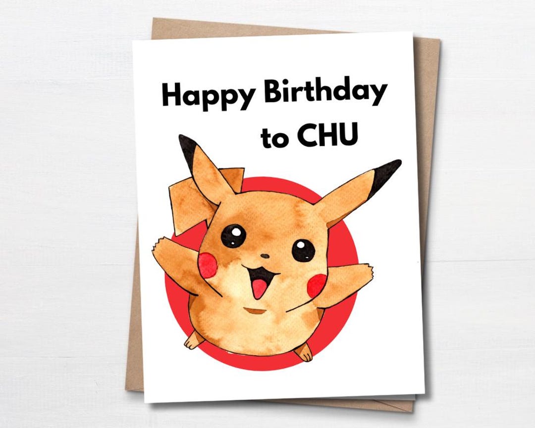 Funny Birthday Card, Pokemon, Pikachu, Card for Son, Gift From Dad ...