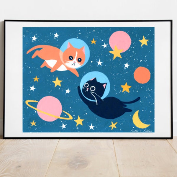 Eclectic Home Decor Aesthetic, Space Vintage, Space Cat, Cosmic Art ...