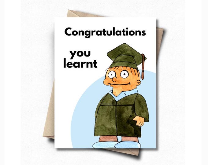Ralph Wiggum Simpsons Graduation Card, Funny Graduation/college Card ...