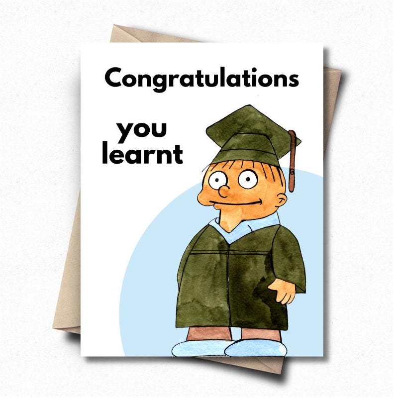 Funny Graduation Card - Etsy