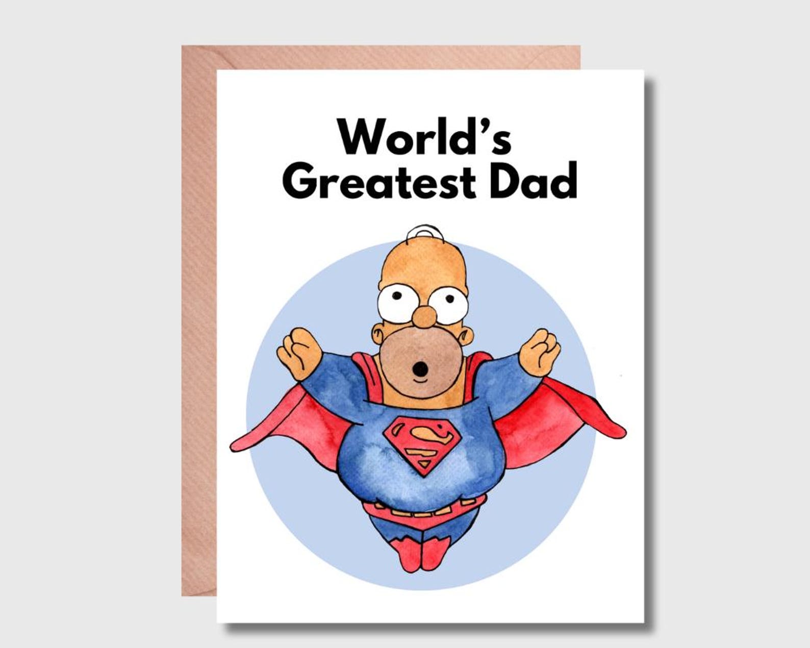 Funny Card for Dad, the Simpsons, Father's Day Card, Gift for Dad ...