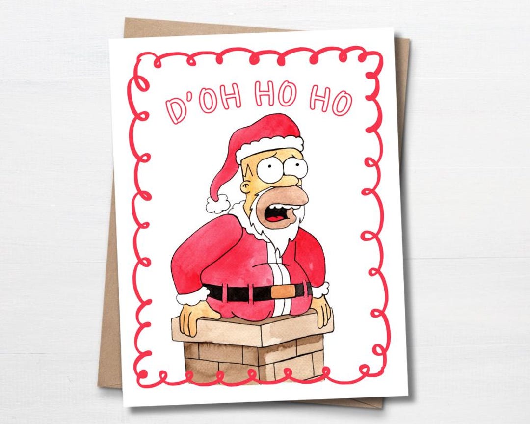 Funny Christmas Card, the Simpsons, Christmas Card for Dad, Gift for ...