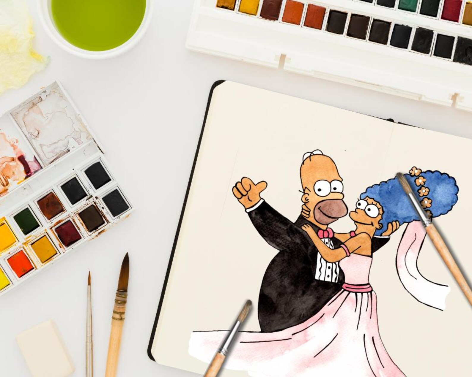 Printable Card, Funny Wedding Card, the Simpsons, Marge, Homer, Cute ...