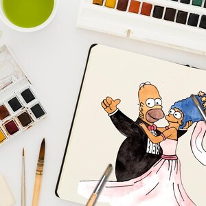 Printable Card, Funny Wedding Card, the Simpsons, Marge, Homer, Cute ...