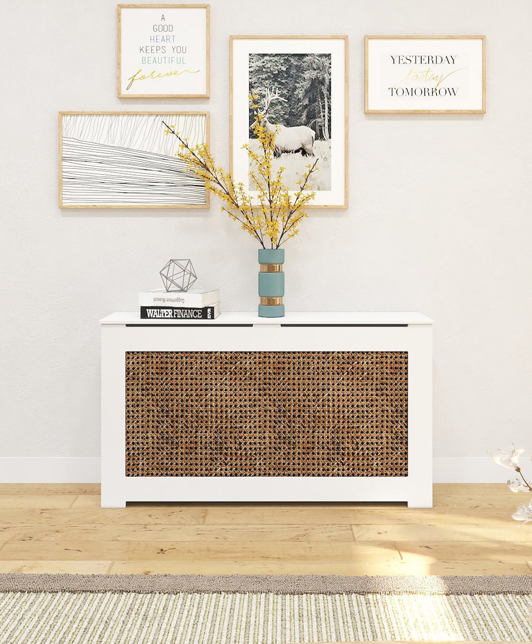 Rattan Radiator Cover Cabinet, High Quality Wooden Radiator Cover ...