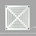 Large 24 X 24 Air Vent Cover Magnetic Mount Modern White Design MDF ...