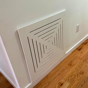 Large 24 X 24" Air Vent Cover - Magnetic Mount - Modern White Design ...
