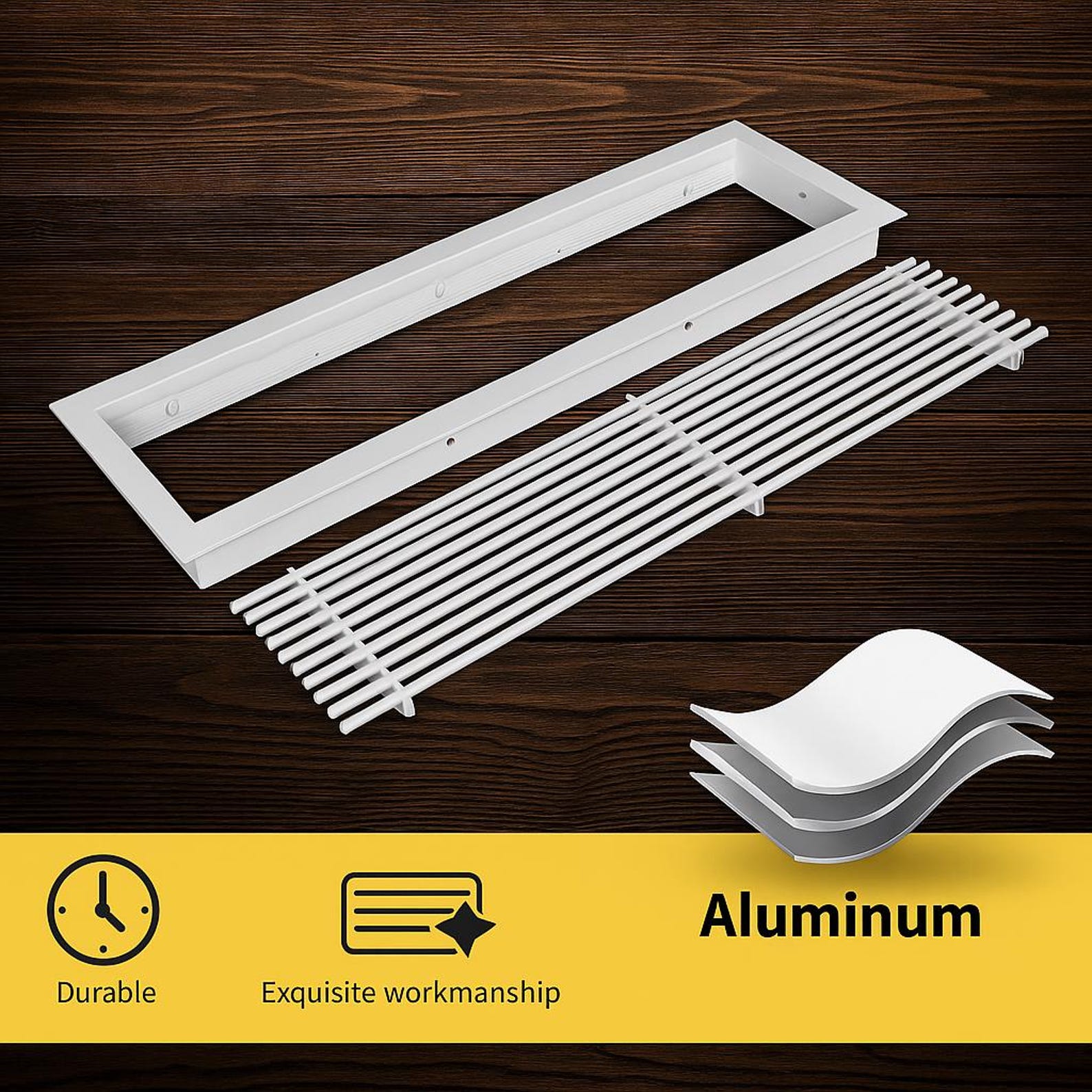 Shaker Style PTAC & HVAC Covers With Metal Grille – 10" Deep Custom ...