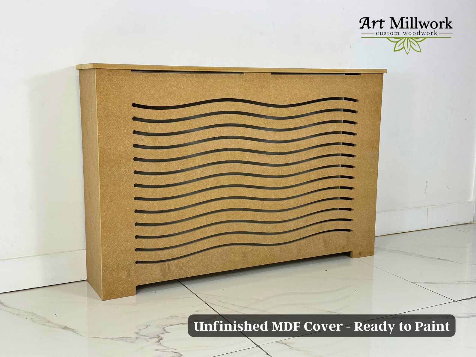 Wave MDF Radiator Cover Unfinished Radiator Cover Depth 7 - Etsy