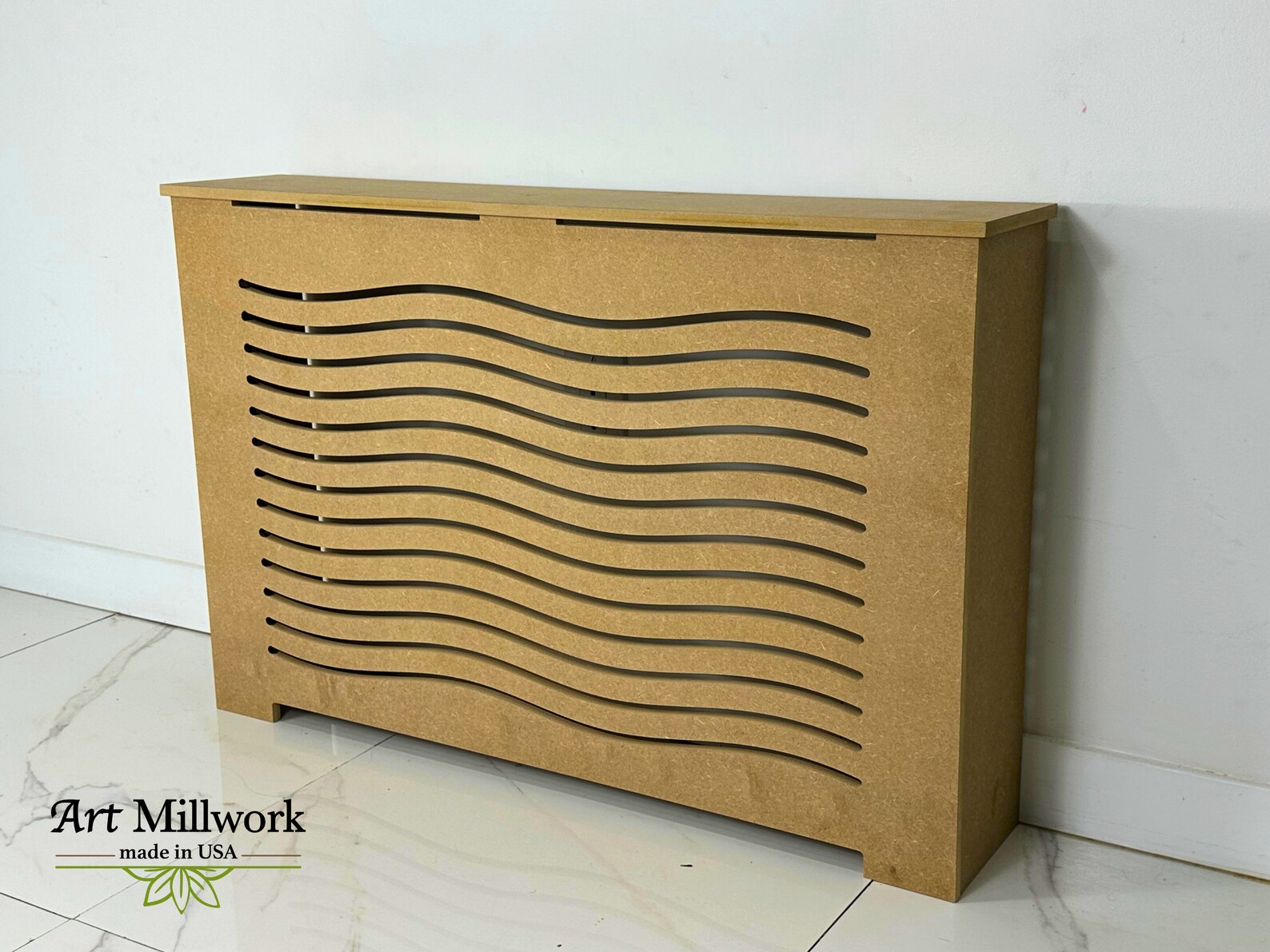 Wave MDF Radiator Cover Unfinished Radiator Cover Depth 7 - Etsy