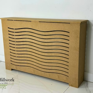 Wave MDF Radiator Cover Unfinished Radiator Cover Depth 7 - Etsy
