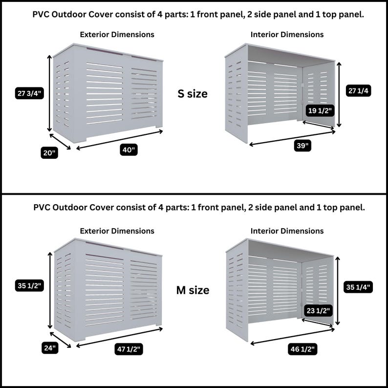 Stylish PVC Outdoor Covers, Designer White Privacy Fence for AC Units ...