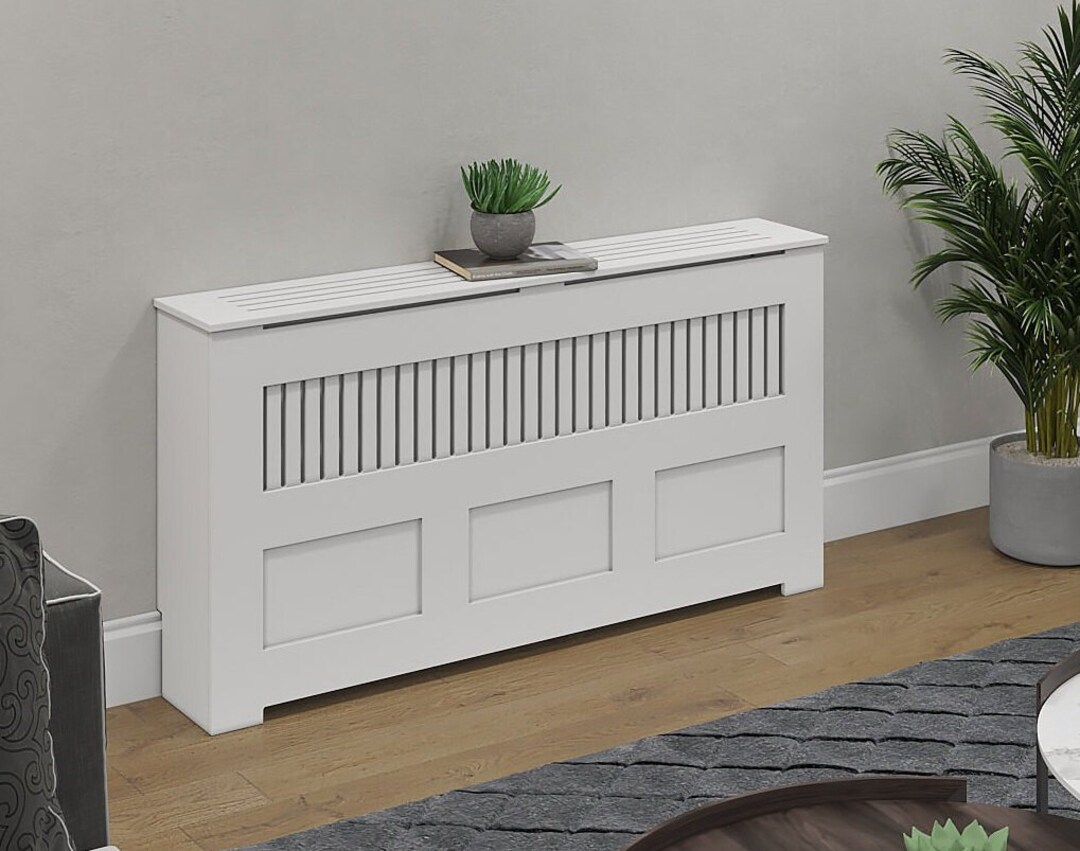 Manhattan Wooden Radiator Cover Cabinet, Modern White Finish Design ...