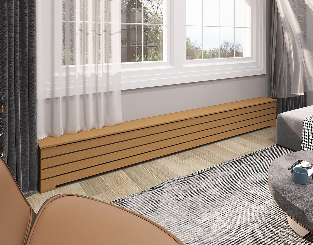 Custom Baseboard Heater Cover Cabinet, Unfinished Design - Ready to ...