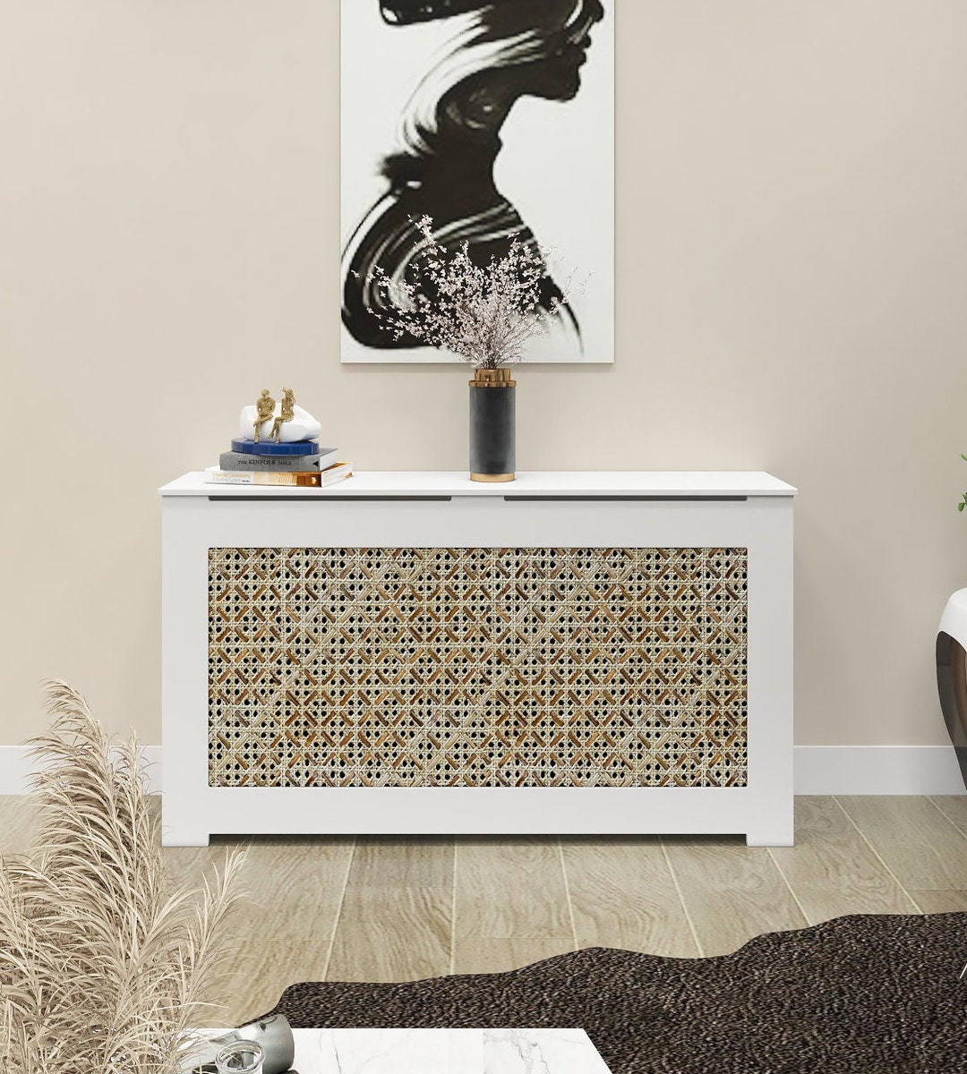 Rattan Heat Cover Cabinet, High Quality Wooden Radiator Cover, Depth ...