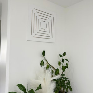 Large 24 X 24" Air Vent Cover - Magnetic Mount - Modern White Design ...
