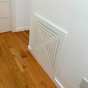 Large 24 X 24" Air Vent Cover - Magnetic Mount - Modern White Design ...