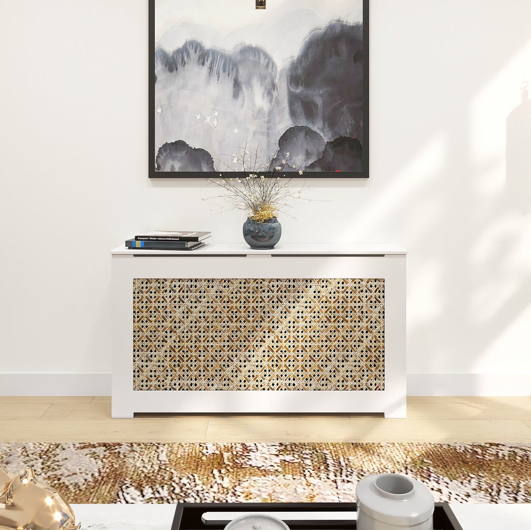 Rattan Radiator Cover Cabinet, High Quality Radiator Cover, Depth - 10 ...