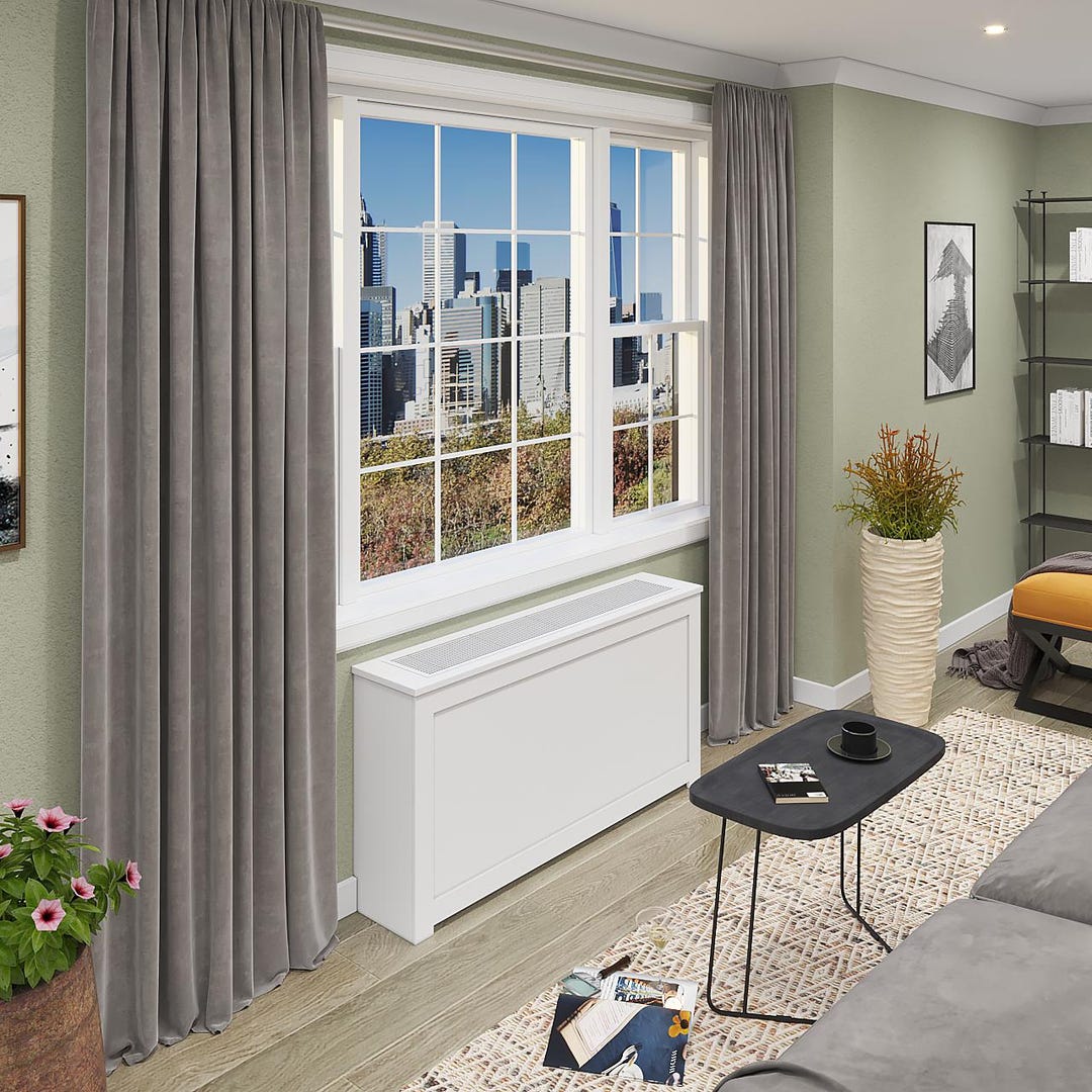 Shaker Style PTAC & HVAC Covers With Metal Grille – 10" Deep Custom ...