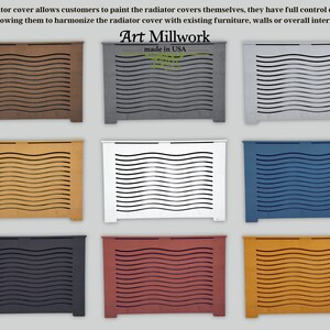 Wave MDF Radiator Cover Unfinished Radiator Cover Depth 7 - Etsy