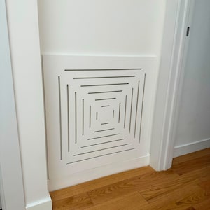 Large 24 X 24" Air Vent Cover - Magnetic Mount - Modern White Design ...