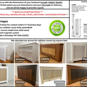 Handcrafted Custom Radiator Covers Solid Wood Heating Cover - Etsy