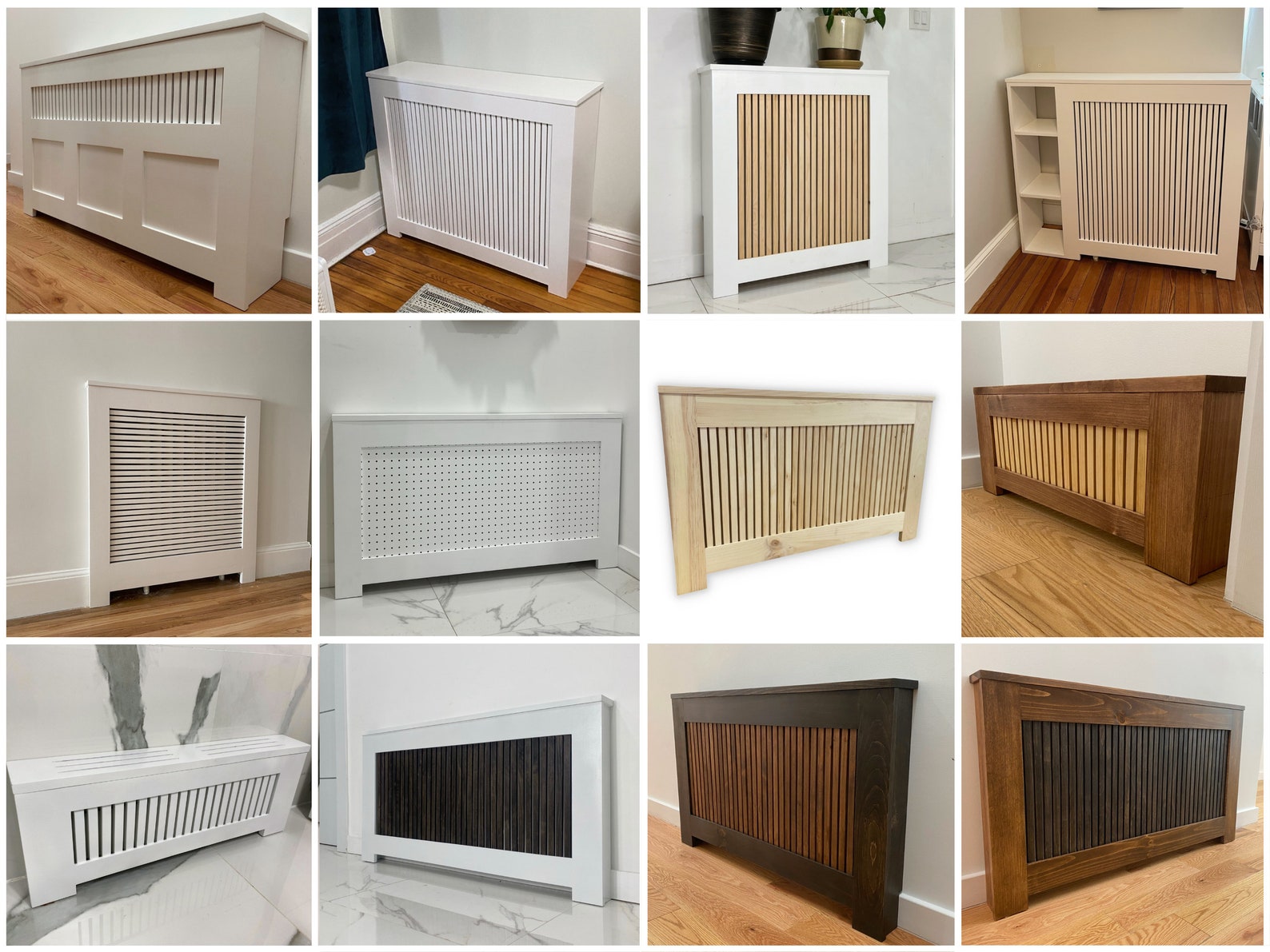 Solid Wood Radiator Cover Custom Heating Cabinet for Home and - Etsy