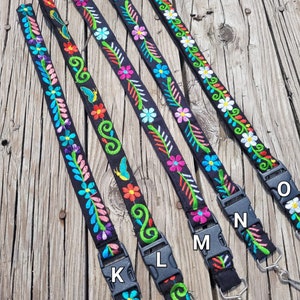 Embroidered Lanyard, Mexican Embroidery Lanyard, Floral Lanyard - Etsy