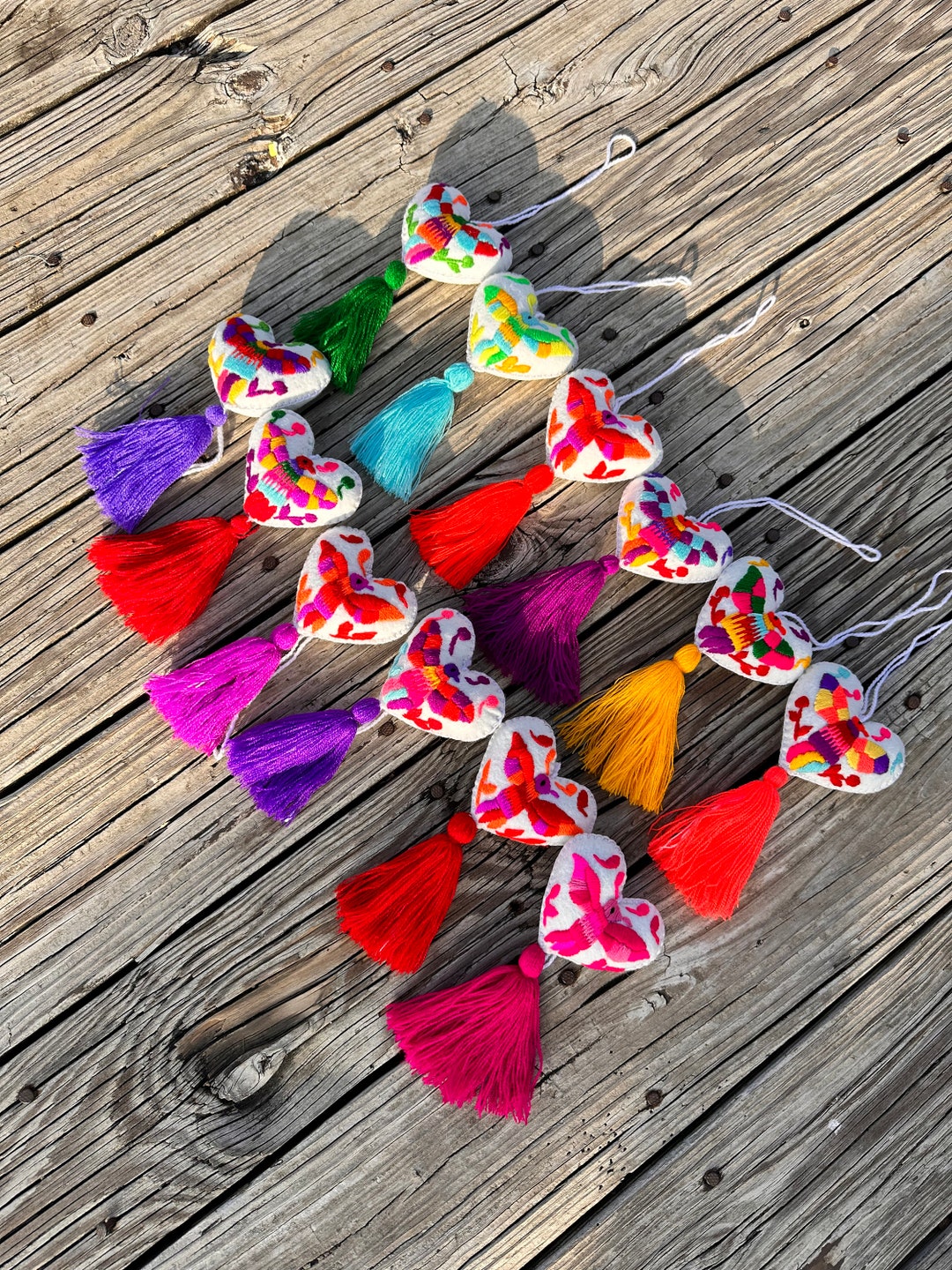 Hand Embroidered Tassel, Tenango Tassel, Mexican Embroidered Tassel ...