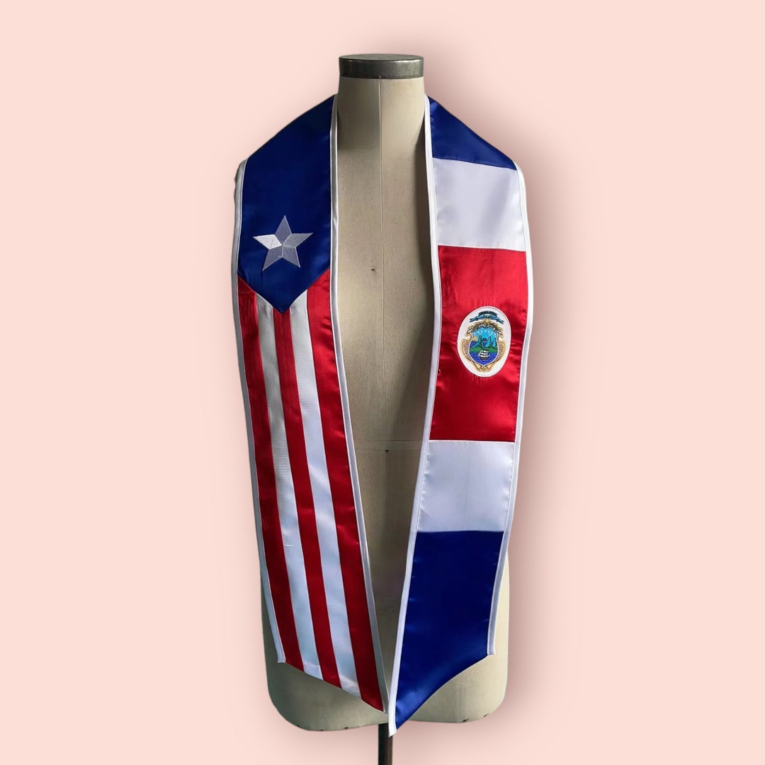 Puerto Rico/costa Rica Graduation Stole, First Generation, Class of 202 ...