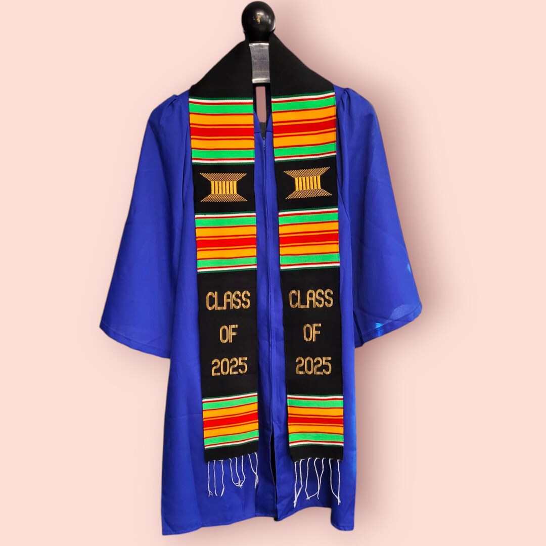 Kente Graduation Stole, First Generation Sash, Class of 2025 Graduation ...
