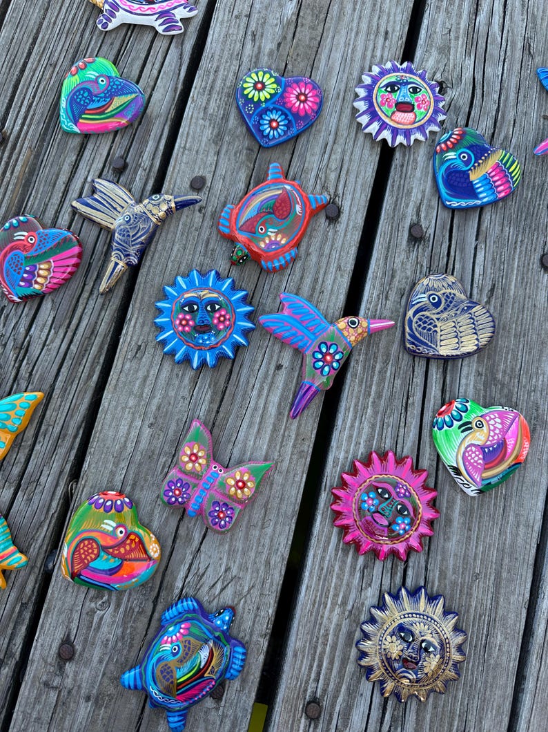 Mexican Magnet, Mexican Ceramic Magnets, Hand Painted Magnets, Hand ...