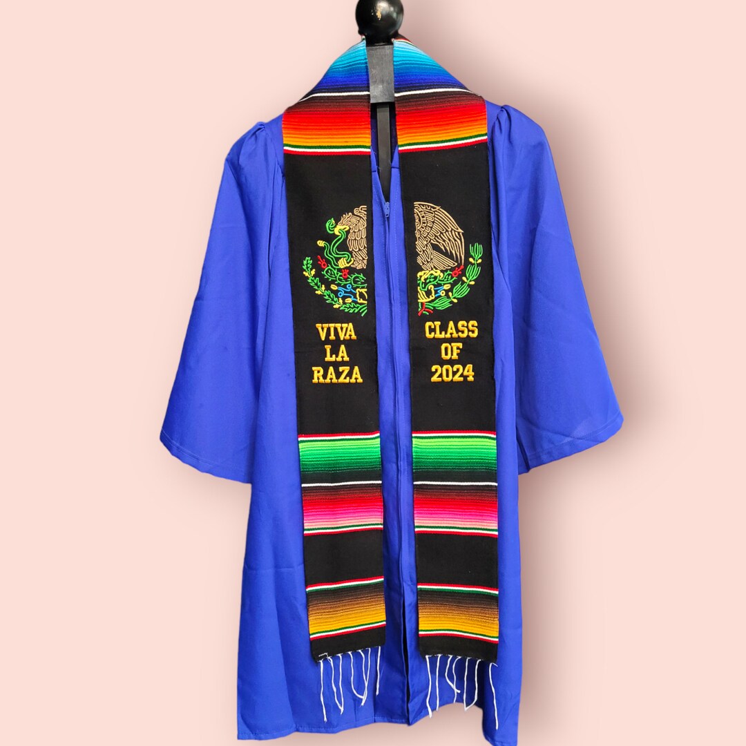 Mexican Sarape Stole, Mexican Graduation Stole, Escudo Stole, Sarape ...